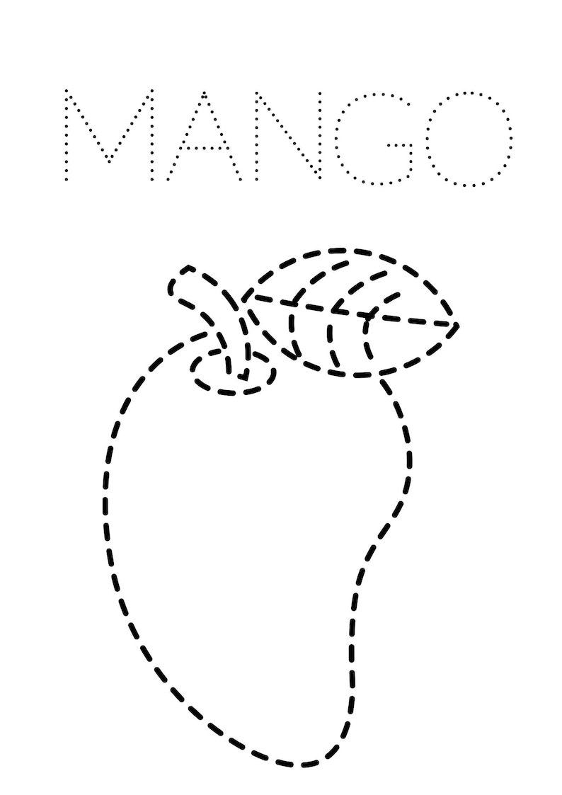 Vegetables & Fruits Tracing Coloring Pages: Preschool Kindergarten ...