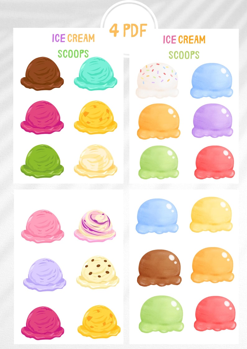 Counting Ice Cream Scoops Game, Learning Numbers, Math Skills, Counting ...