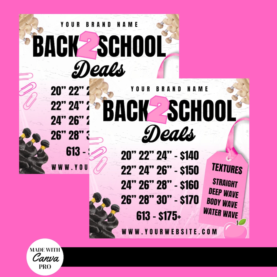 Editable Back to School Bundle Deal Flyer Template | Bundle Deals Flyer ...