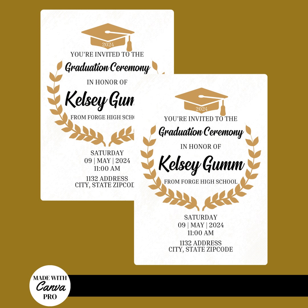 Editable Graduation Flyer Graduation Flyer 2024 Graduation Flyer ...