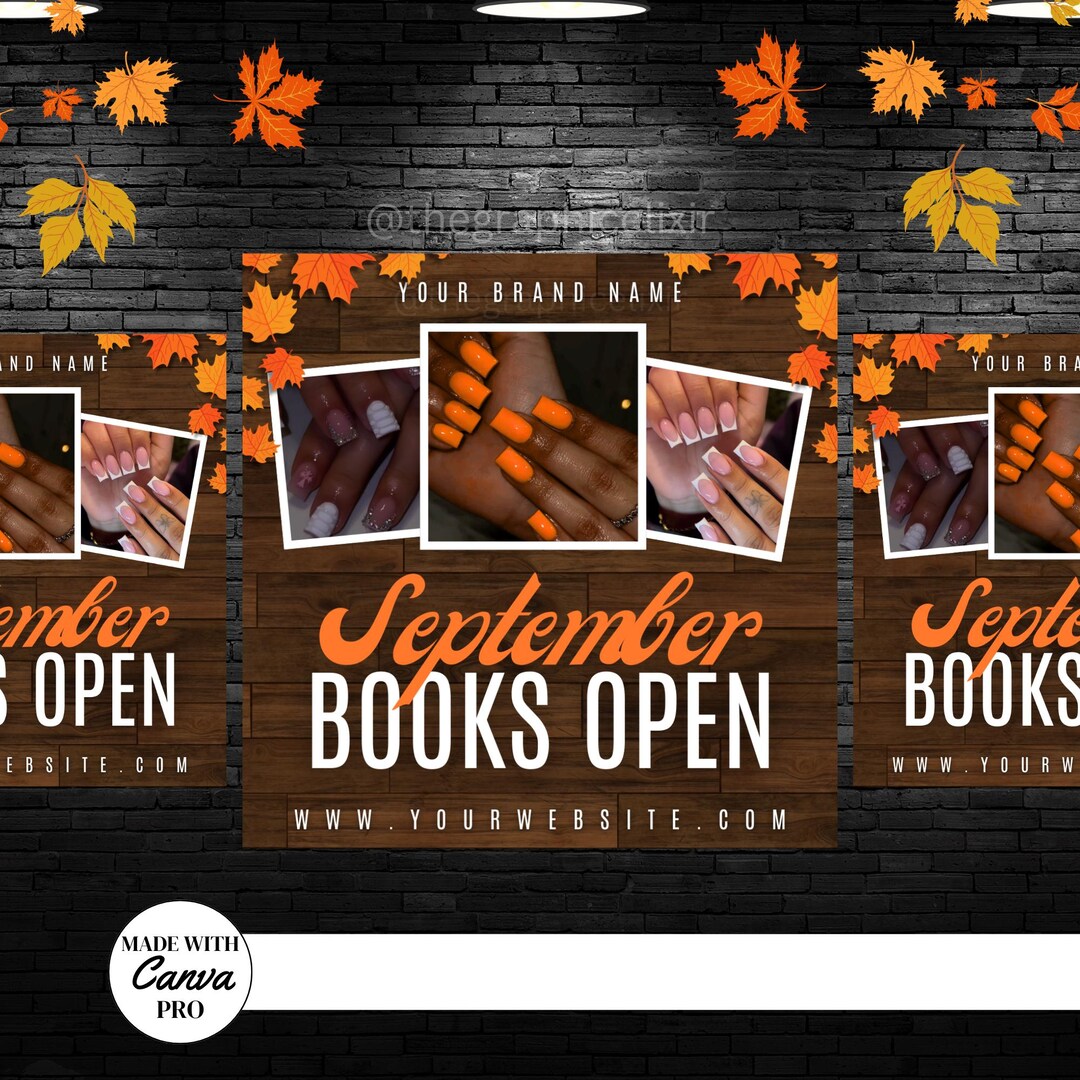 September Booking Flyer, September Bookings, September Bookings Open ...