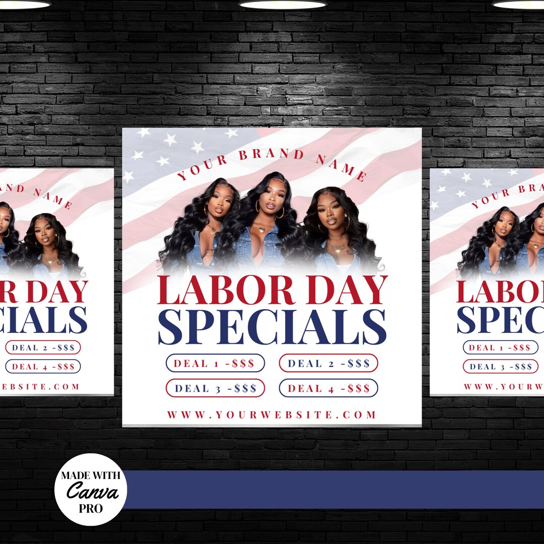Labor Day Specials Flyer | Labor Day Hair, Makeup Instagram Post ...