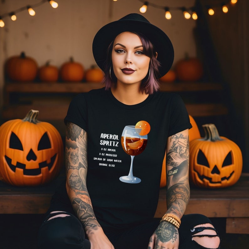 Aperol Spritz Cocktail Crew Tshirt Costume, Full Bar Halloween Party ...