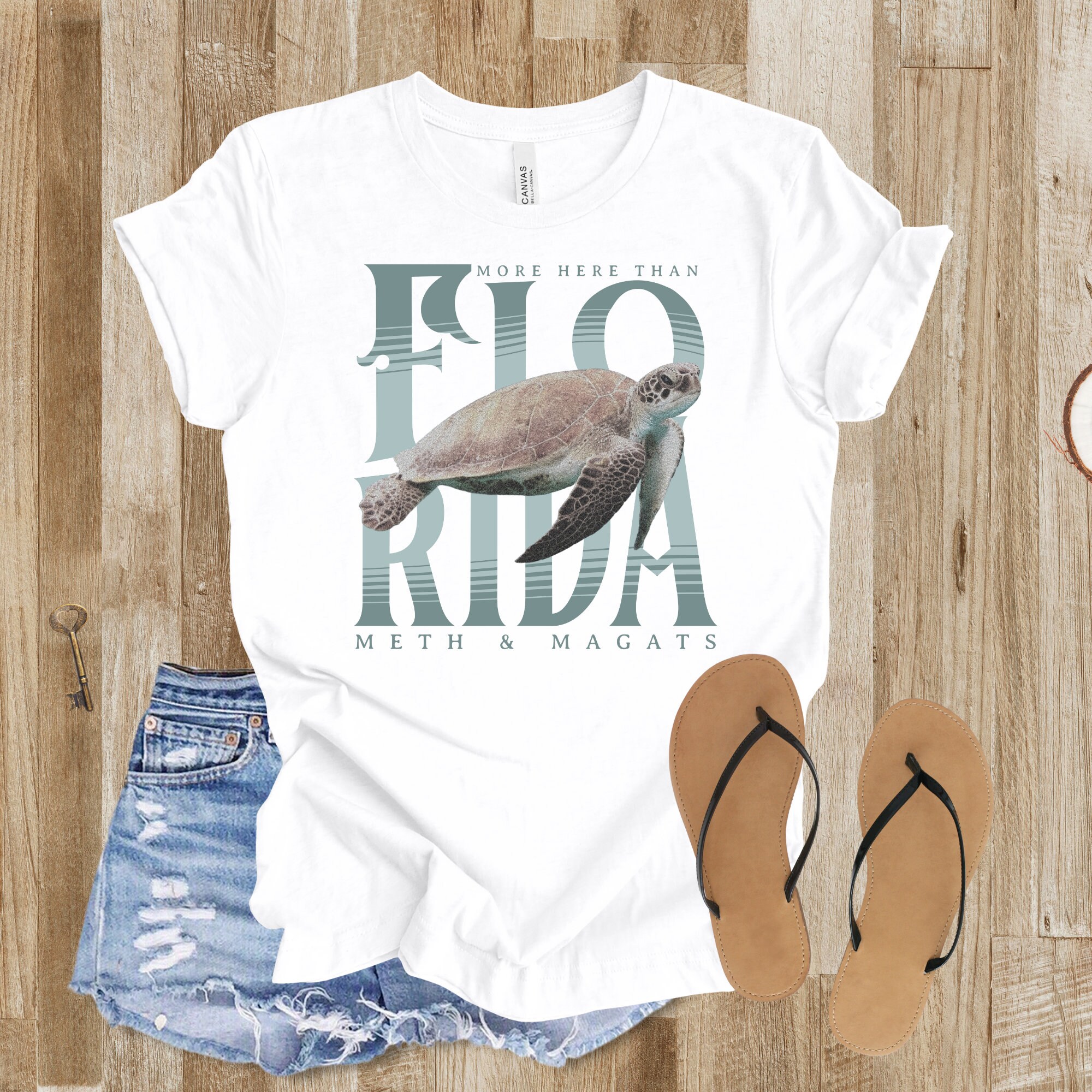 More in Florida Than Meth and Magats, Snarky Florida Sea Turtle Tshirt ...