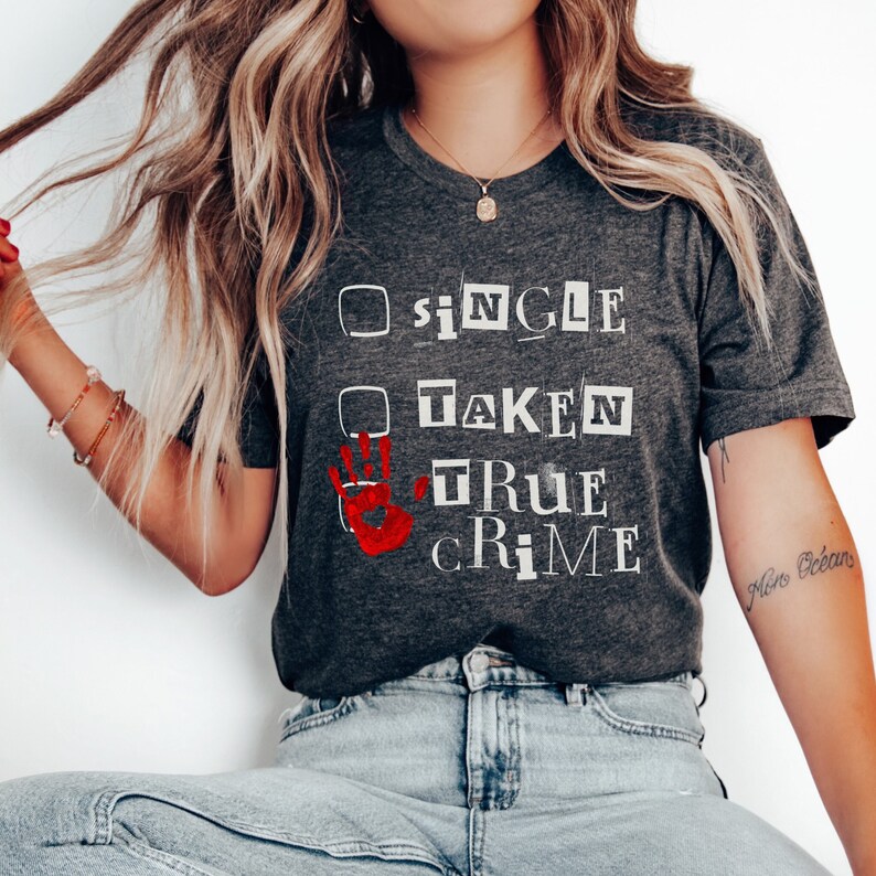 True Crime Lovers Gory Checkbox Shirt, Funny Anti Valentine's Day ...