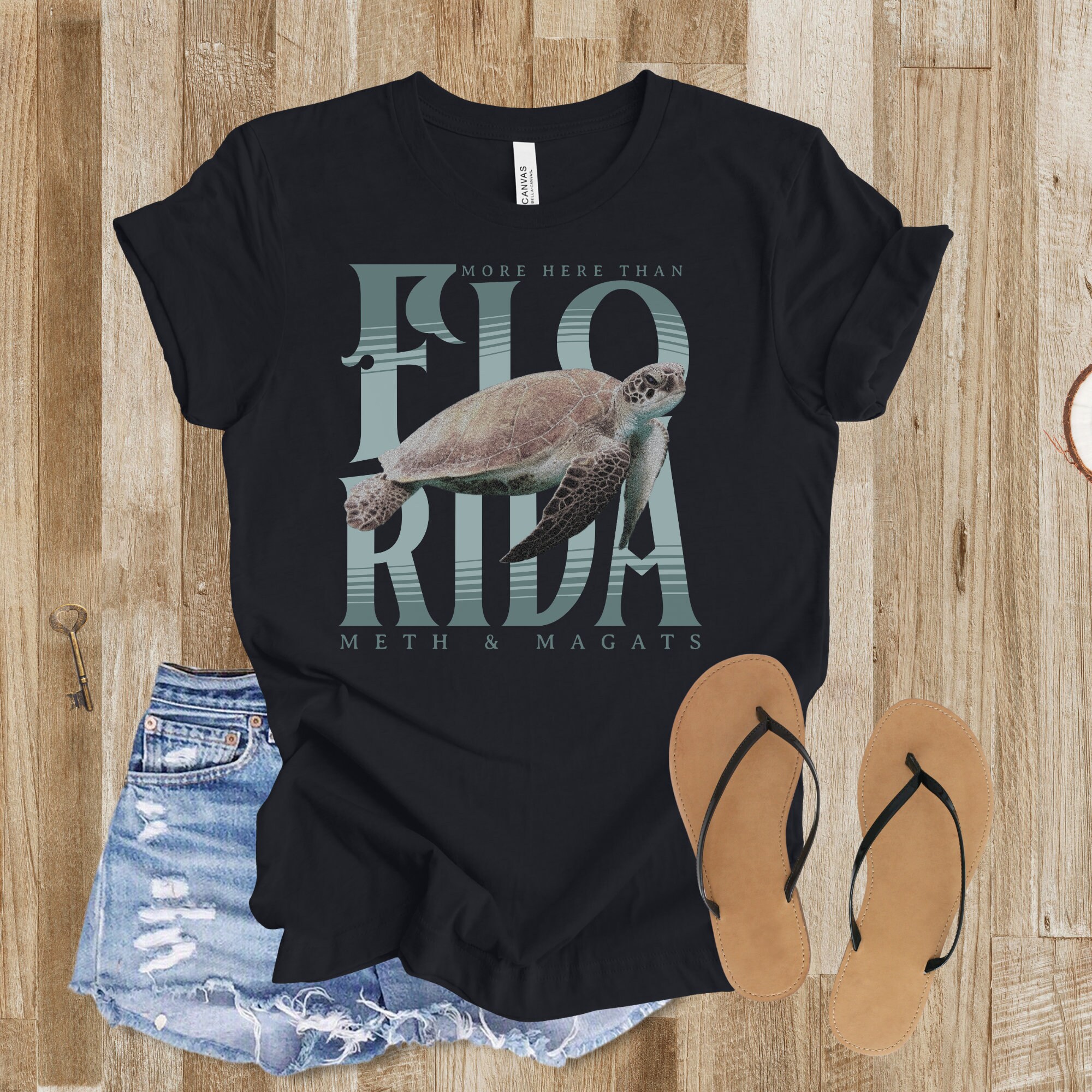 More in Florida Than Meth and Magats, Snarky Florida Sea Turtle Tshirt ...