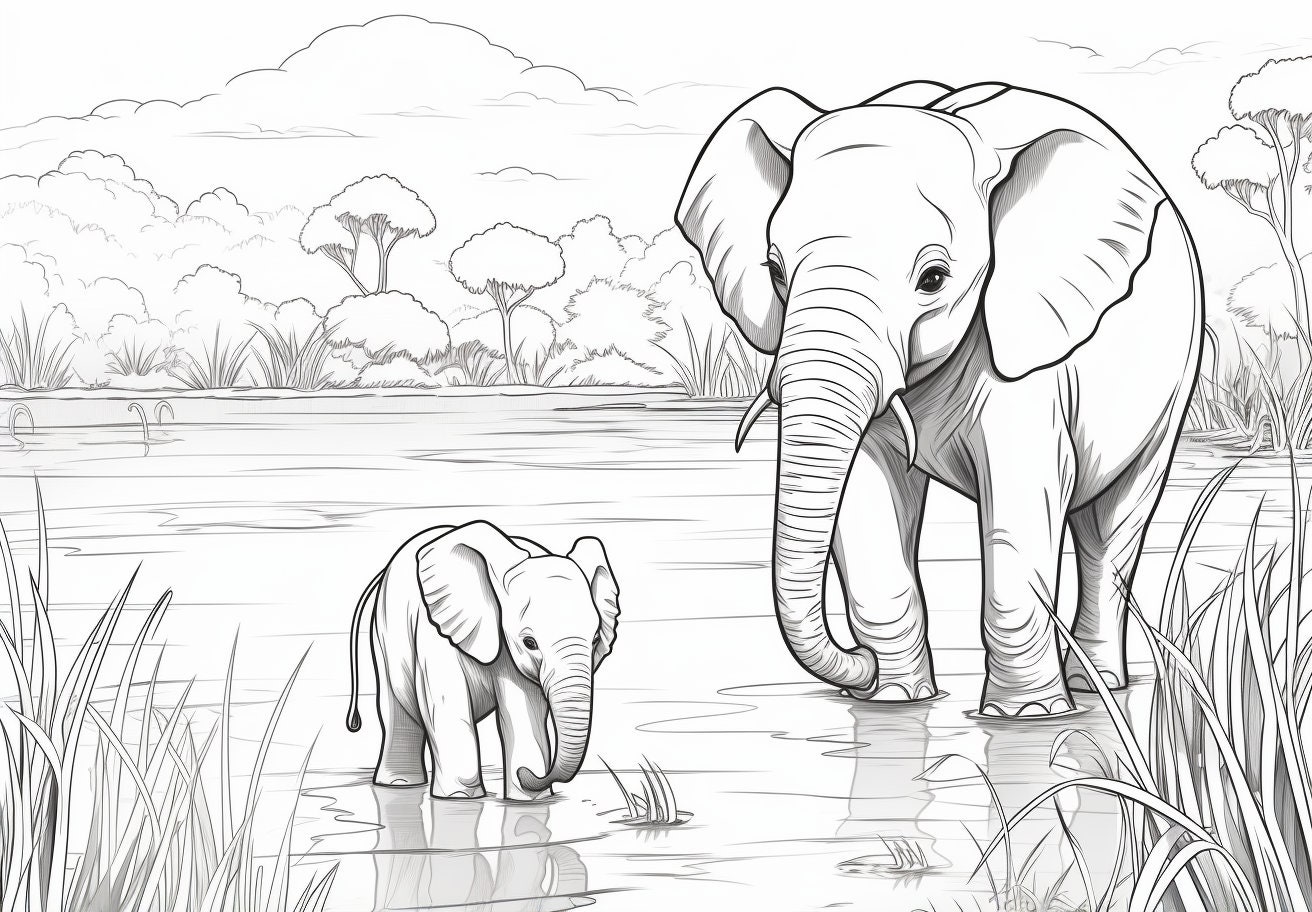 41 Coloring Book Pages of Animals From All Over the World - Etsy