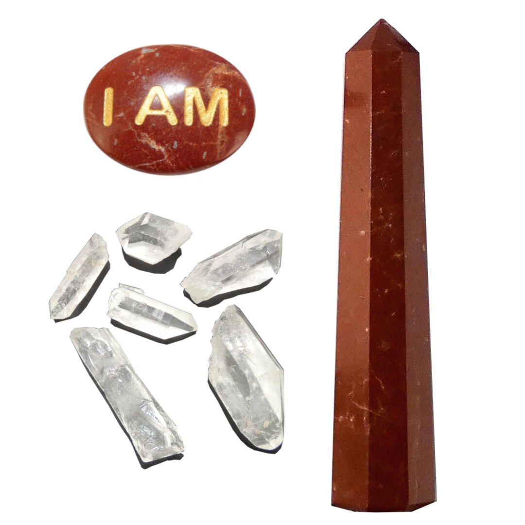 Root Chakra Gemstones and Crystal Collection - Etsy