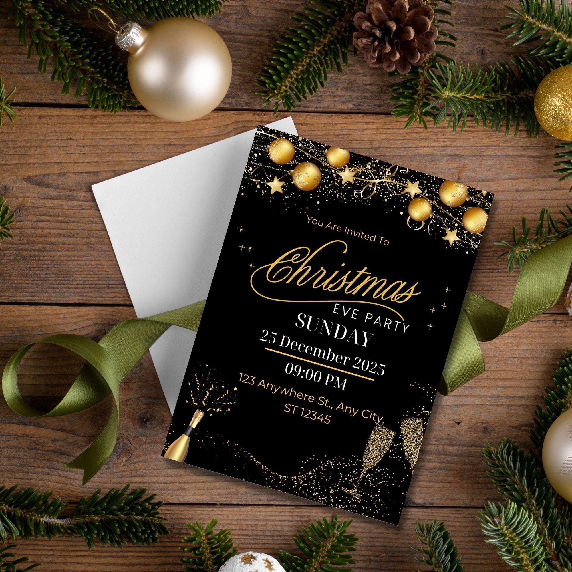 EDITABLE Christmas Party Invitation Christmas Party Invite Christmas ...