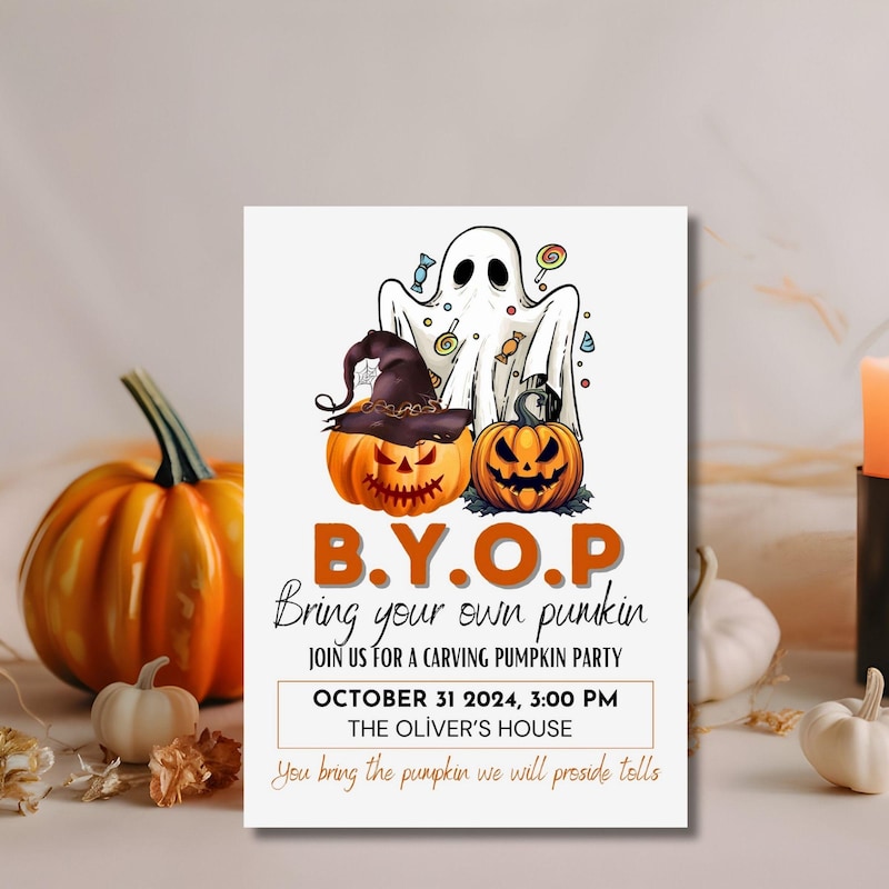 Editable Pumpkin Carving Contest Flyer - Etsy