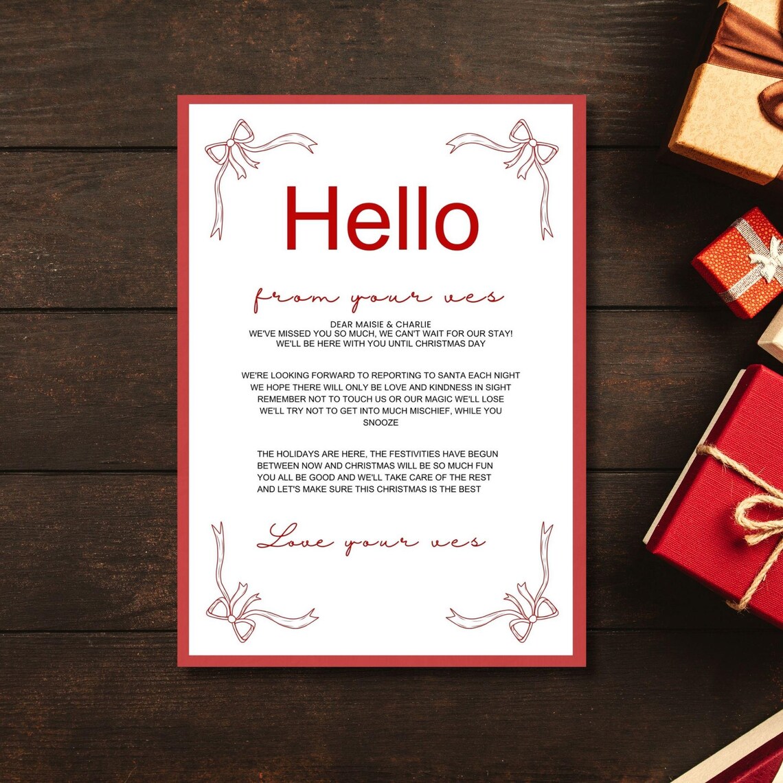 Elf Arrival Letter and Departure Letter Printable, Elf Return Letter ...