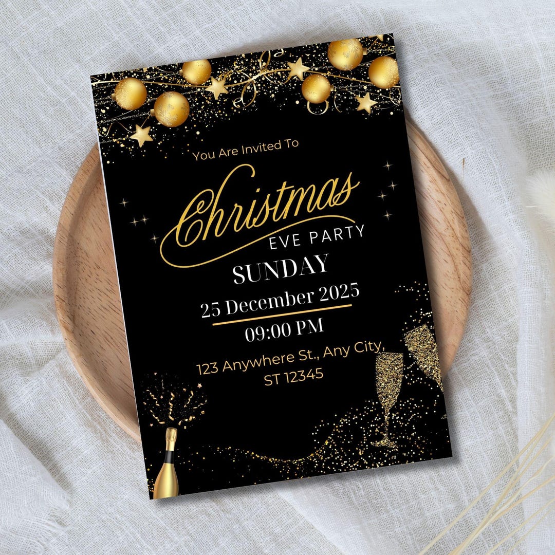 EDITABLE Christmas Party Invitation Christmas Party Invite Christmas ...