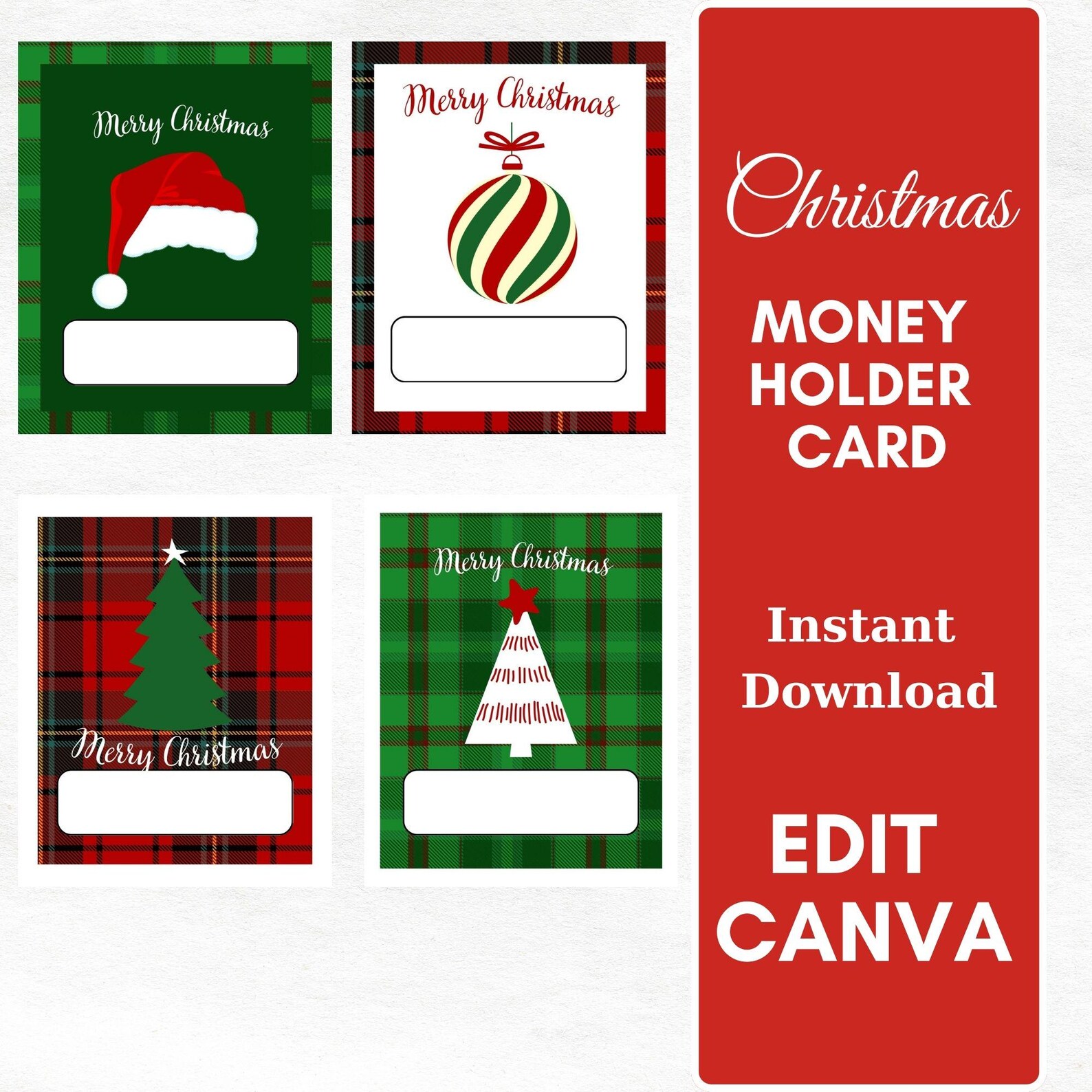 Christmas Money Card PNG | Cash Gift Card | Christmas Money Holder Card ...