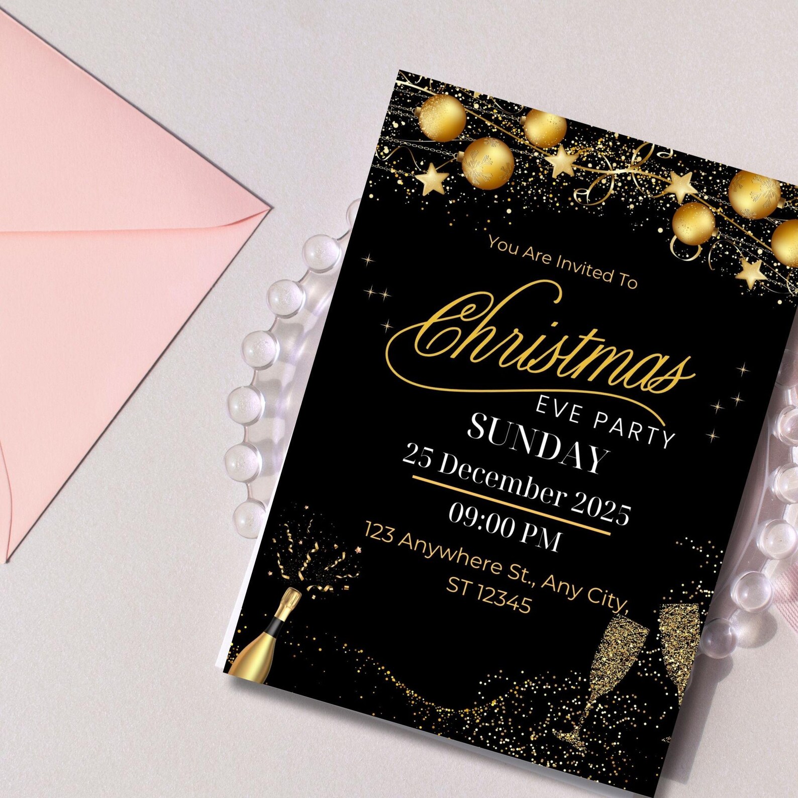 EDITABLE Christmas Party Invitation Christmas Party Invite Christmas ...