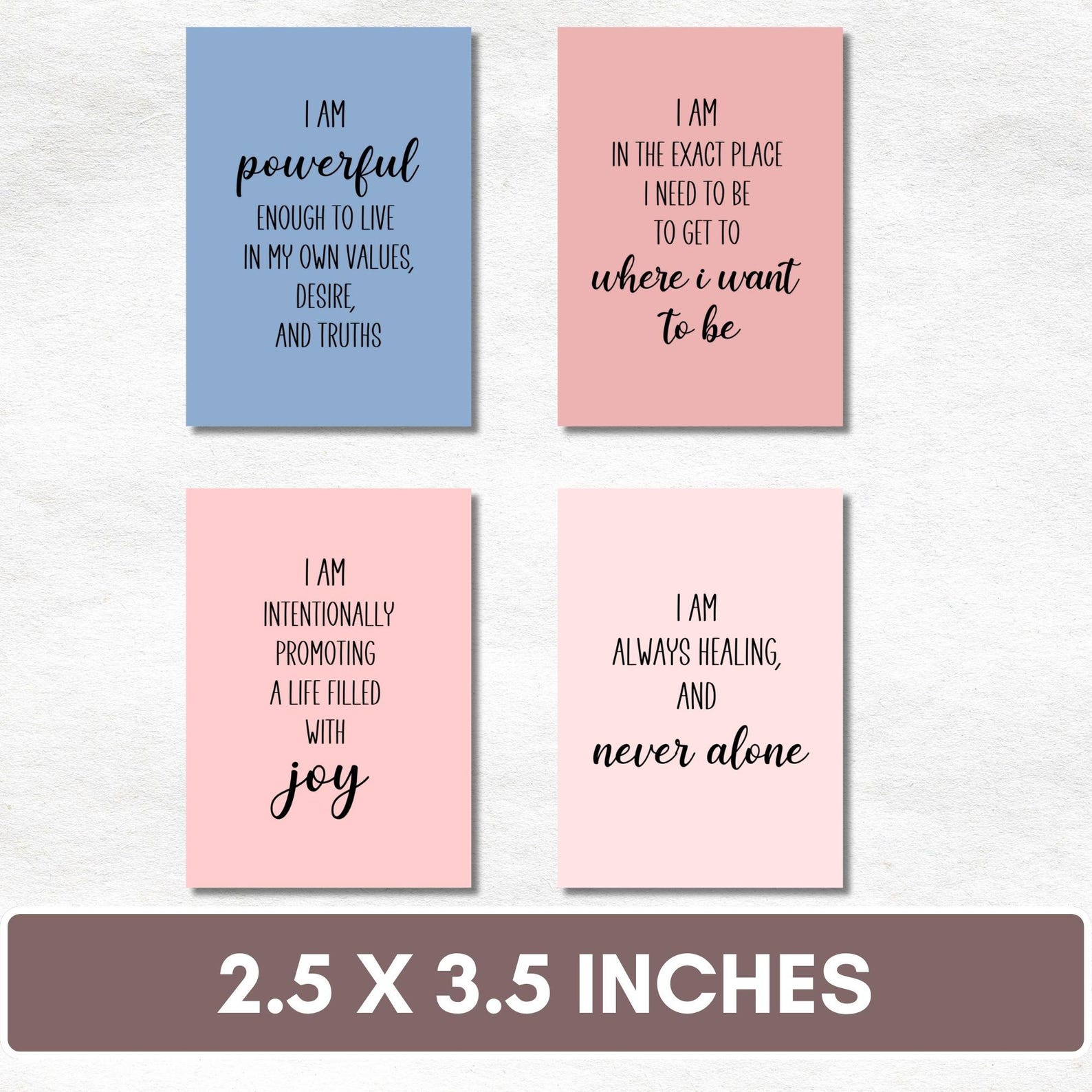 60 Affirmation Cards Printable, I AM Affirmation Cards, Affirmation ...