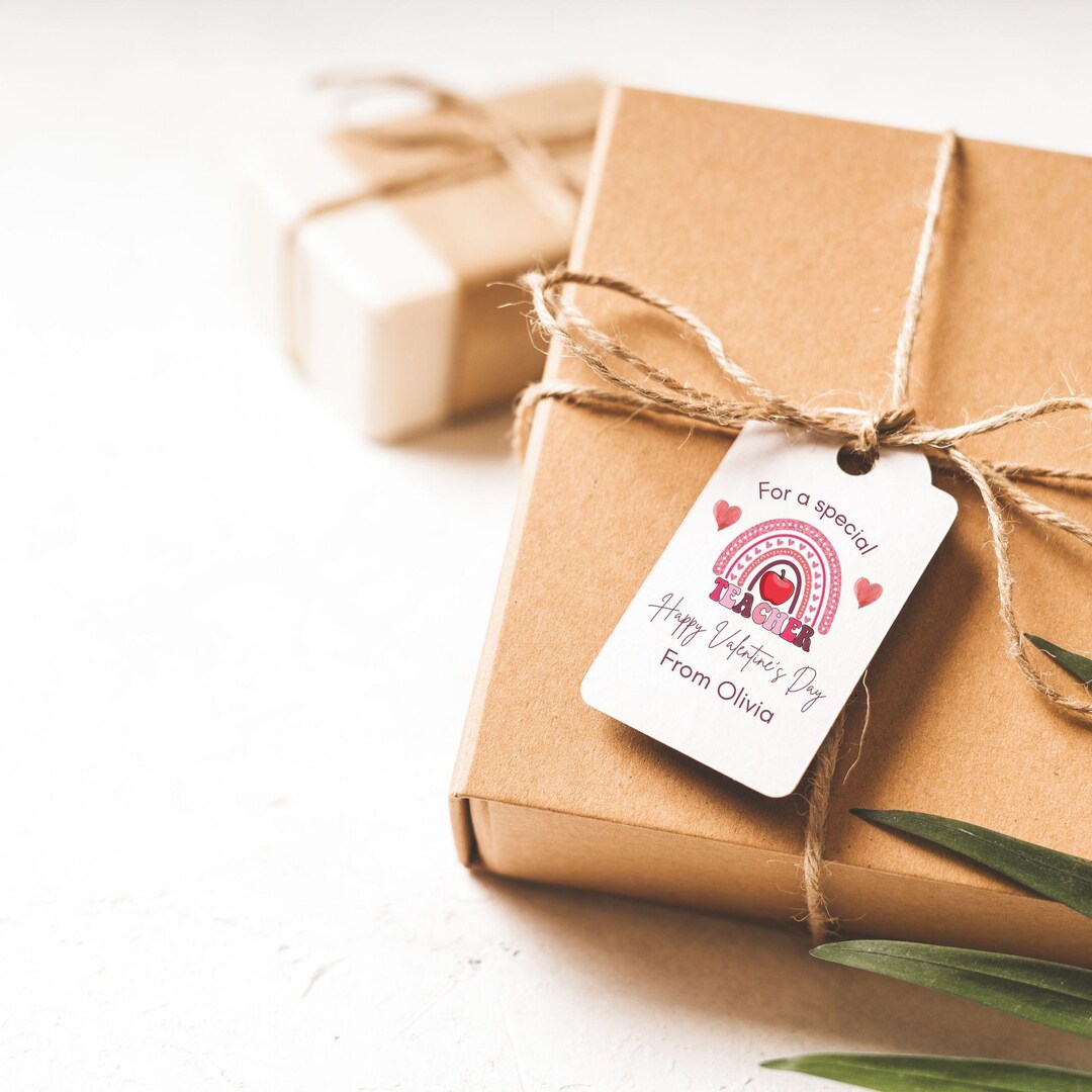 EDITABLE Teacher Valentine Gift Tags, Printable Gift Tags, Valentine ...