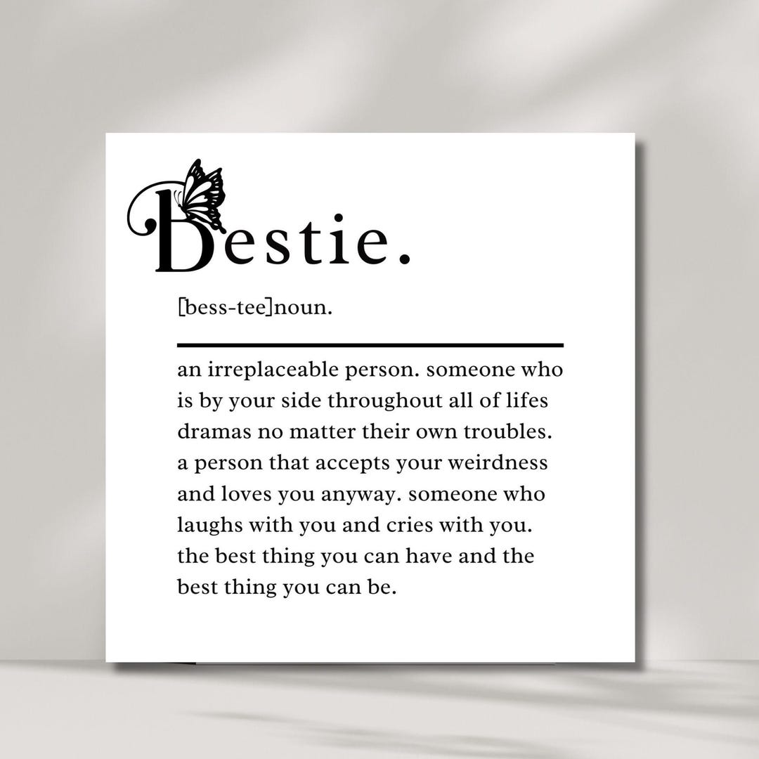 Printable Bestie Birthday Card, Birthday Card for Her, Birthday Card ...