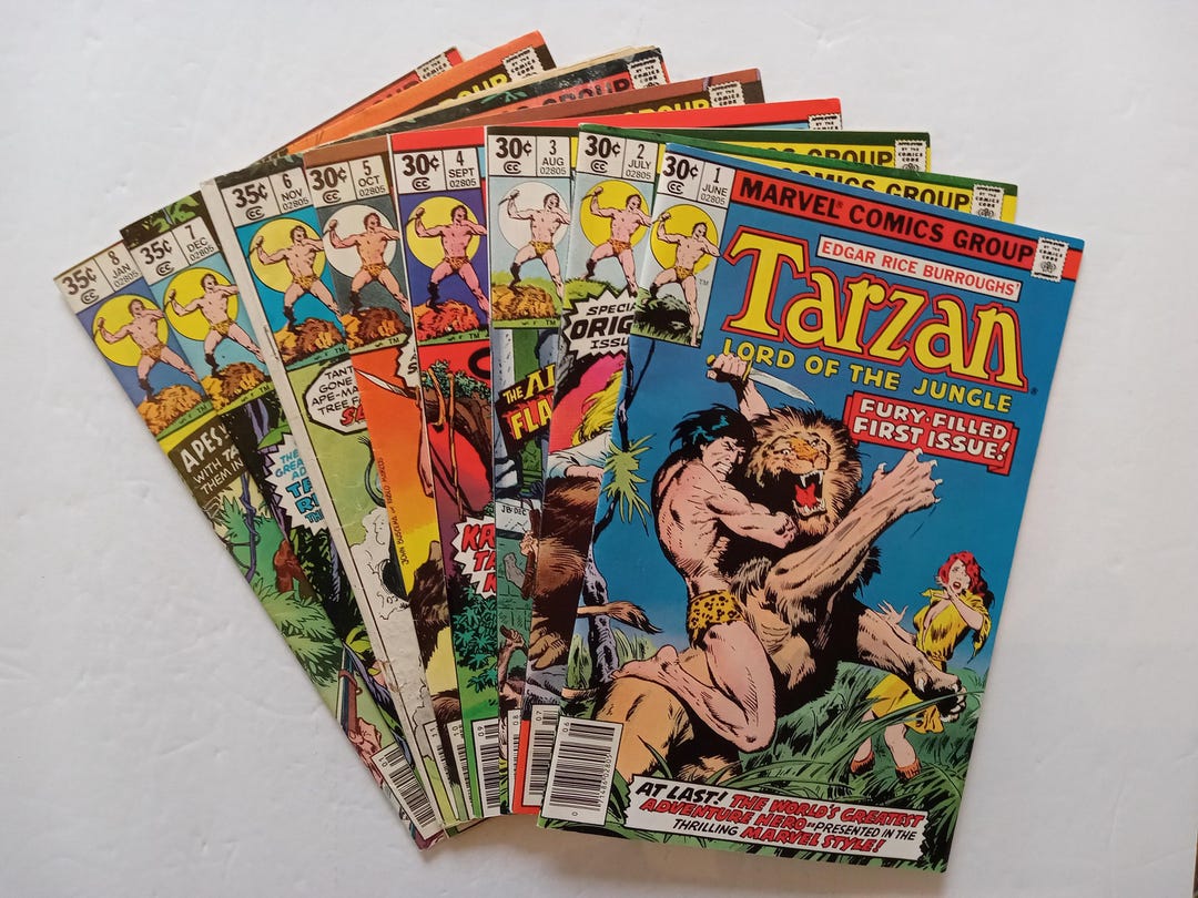 Tarzan (1977). Marvel Comics. 8 Sequenced Issues Starting With #1 - Etsy