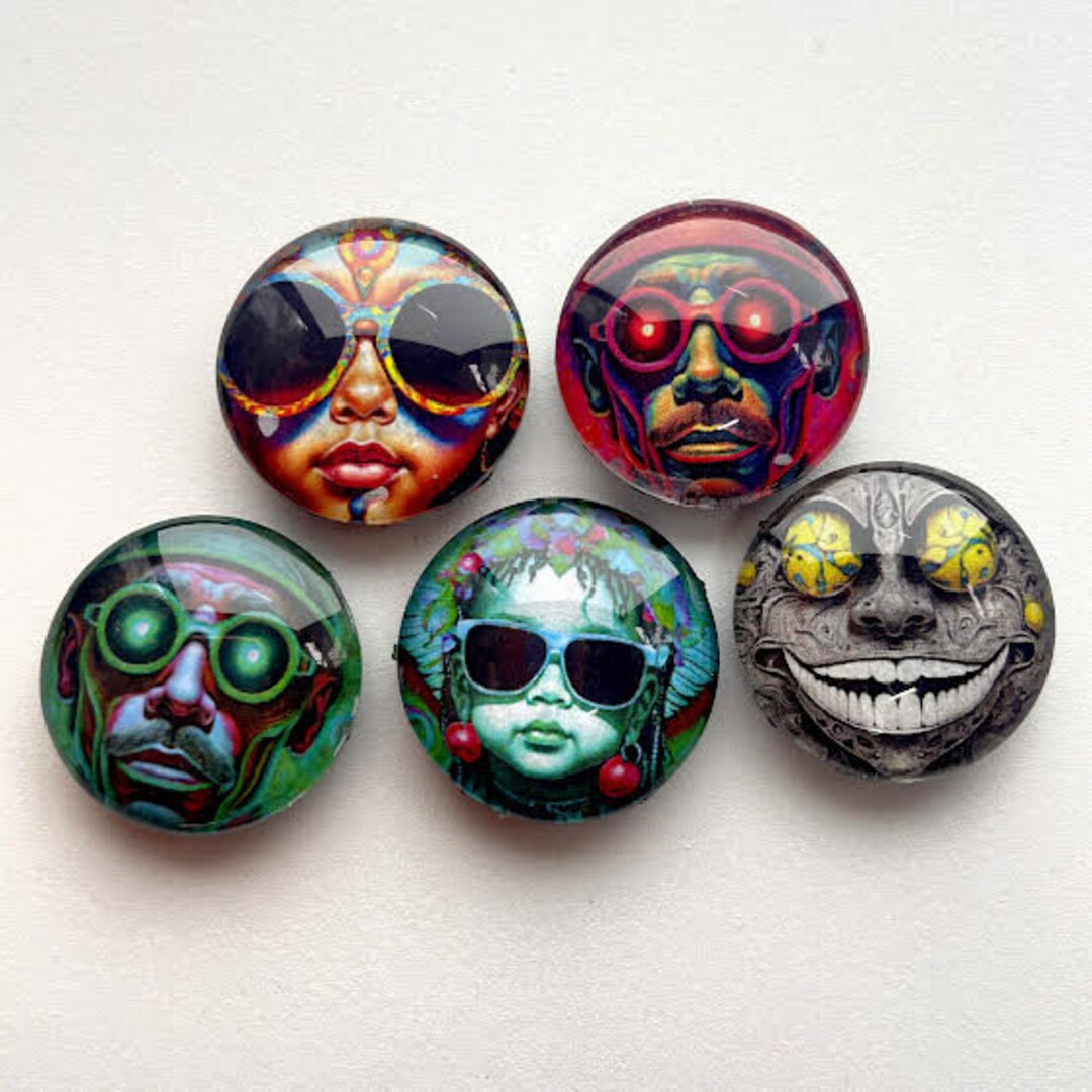 Shades of Cool Magnet Set of 5 , Fridge Magnets, Calendar Magnets ...