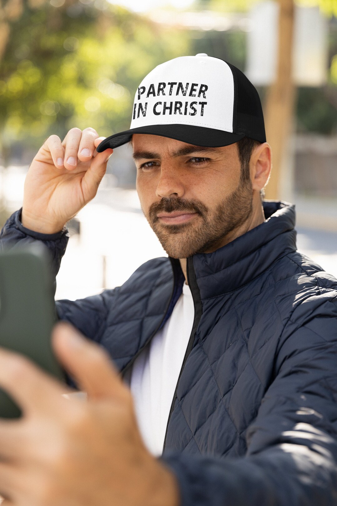 Partner in Christ Trucker Cap Bible Verse Hat Baseball Cap - Etsy