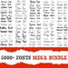 5,000 FONTS Cursive Fonts Svg, Handwritten Fonts Svg, Retro Fonts ...
