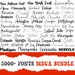 5,000 FONTS Cursive Fonts Svg, Handwritten Fonts Svg, Retro Fonts ...