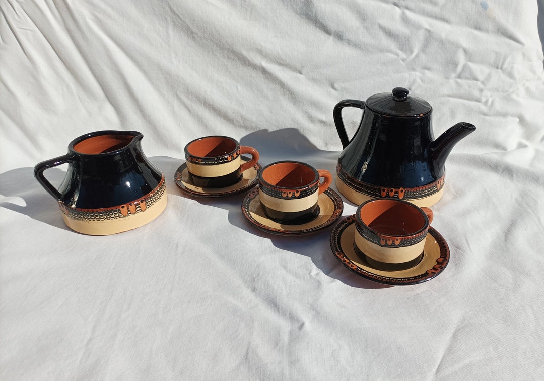 Bulgarian Tea or Coffee Set of 3, Vintage Tea and Coffee Set Ceramics ...