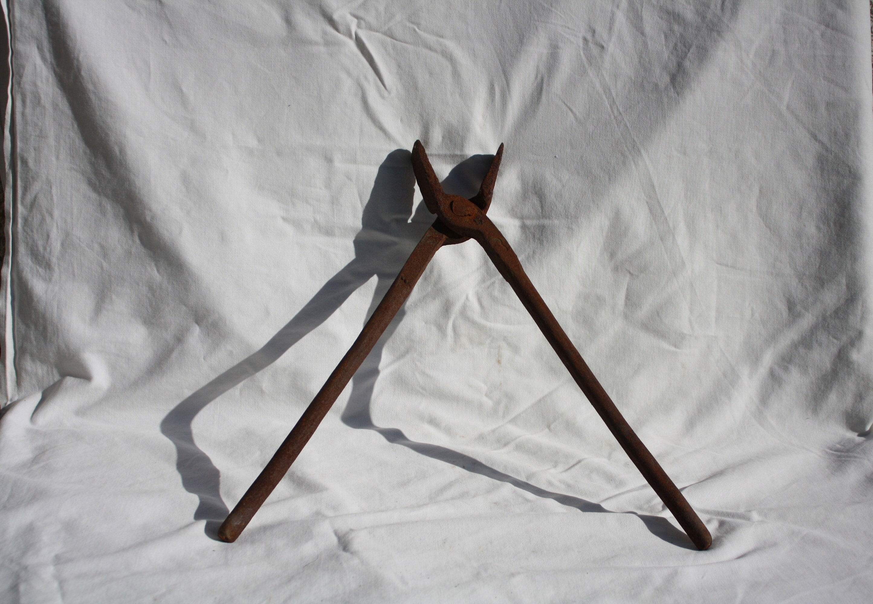 Antique Blacksmith Tongs, Blacksmithing Tool, Rustic Hand Tool ...