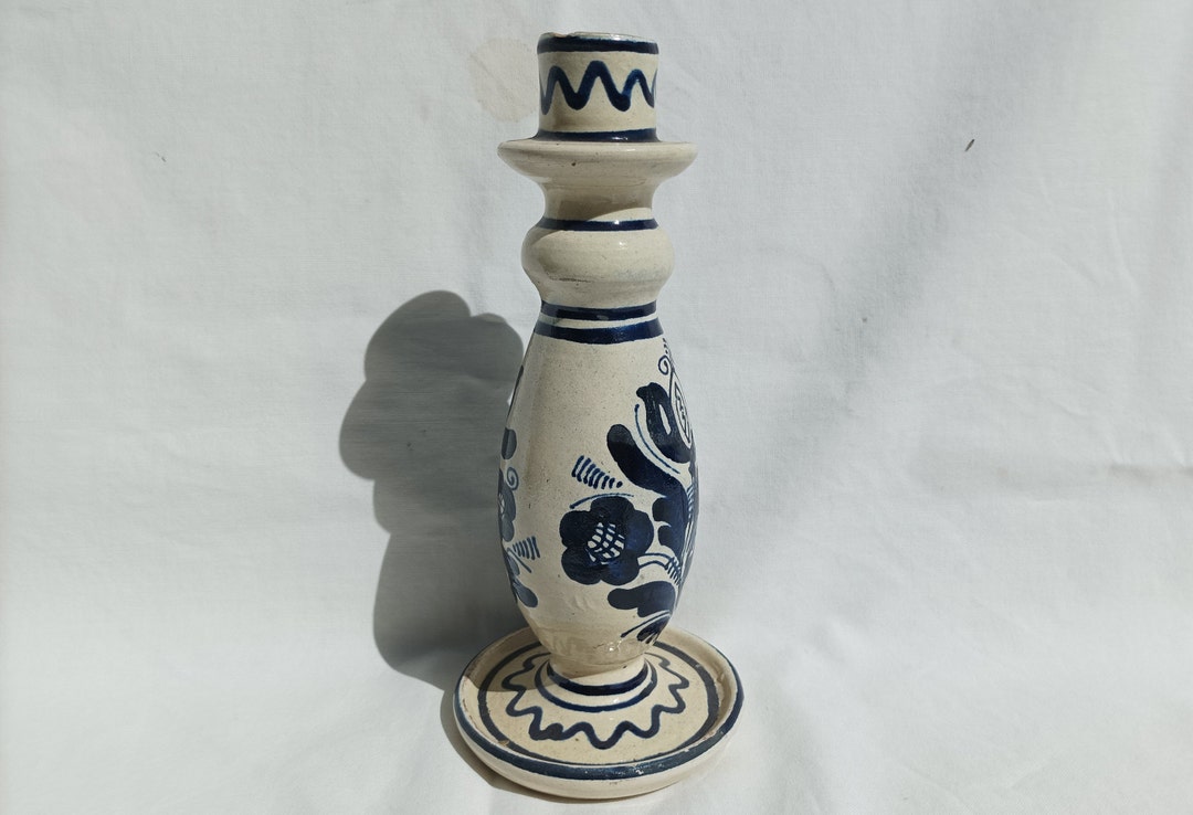 Traditional Transylvania Folk Candle Stick, Ethnographical Candelabrum ...