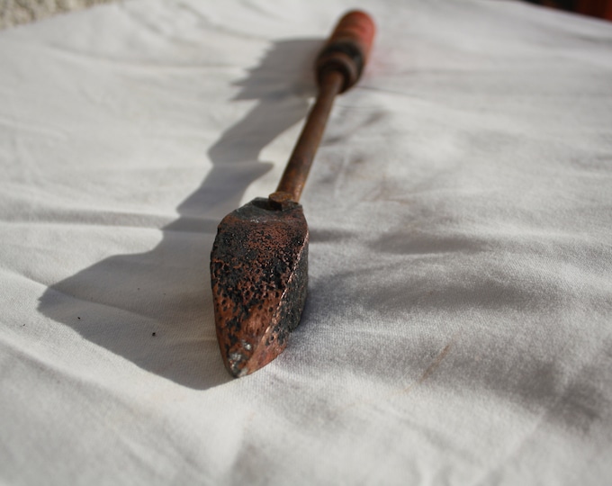 Antique Tinsmith's Soldering Irons With Copper Heads, Primitive Hand ...