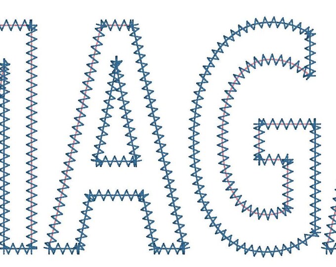 MAGA Applique Zig Zag Stitch Embroidery Design - Etsy