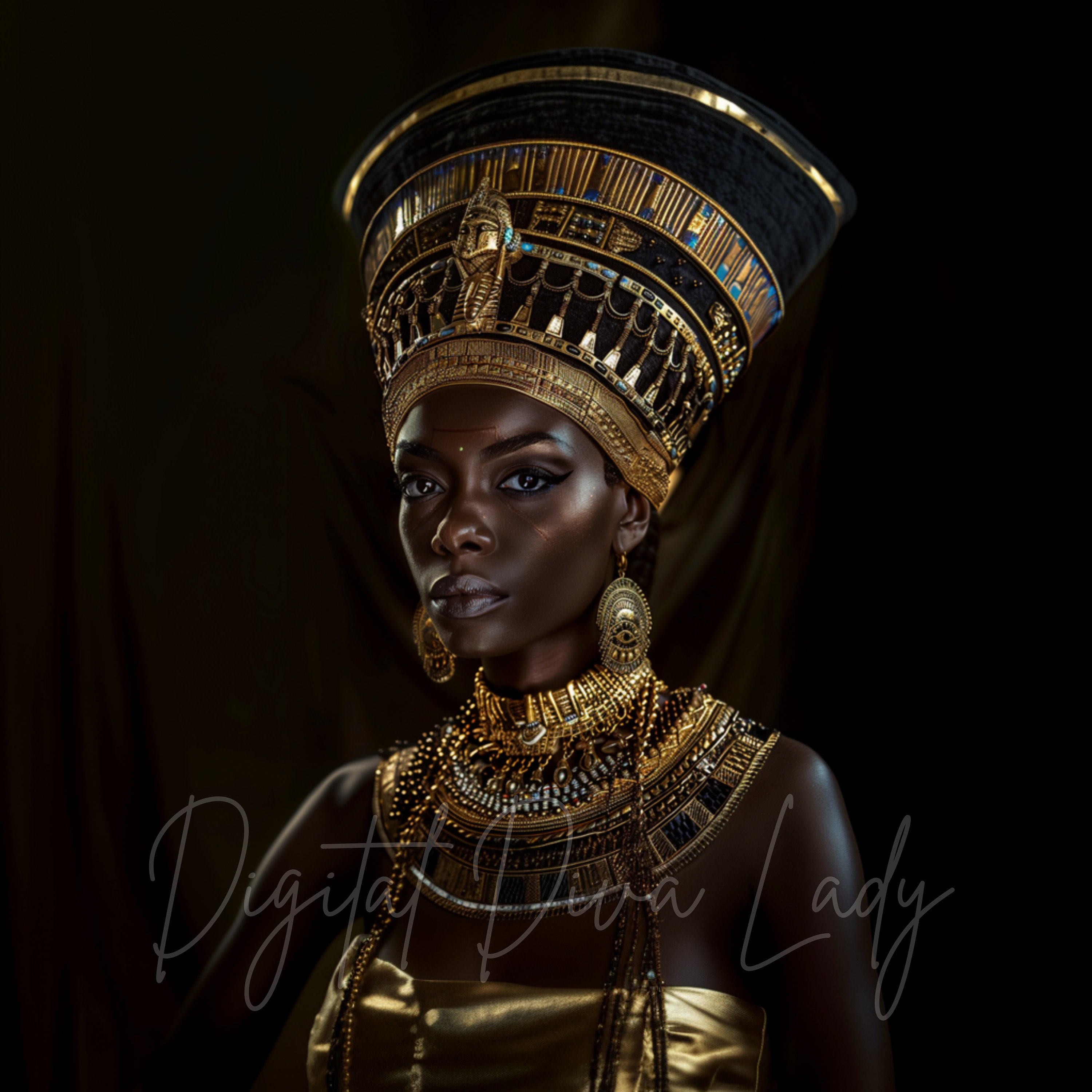 Nubian African Queen| Digital Wall Art| Black Girl Art| Home Decor ...