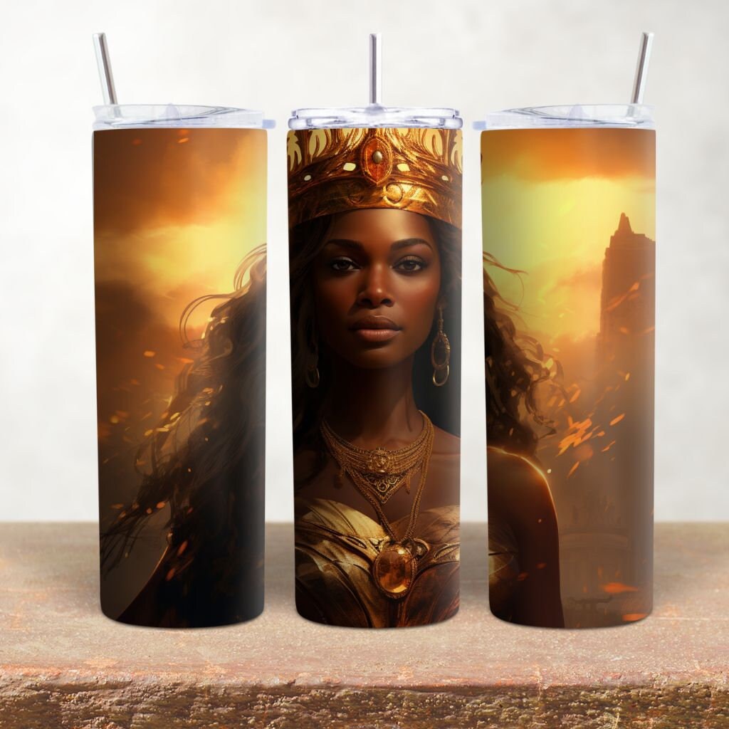 Crowned Ebony Goddess Fire Princess Digital Download| AI Art| Instant ...
