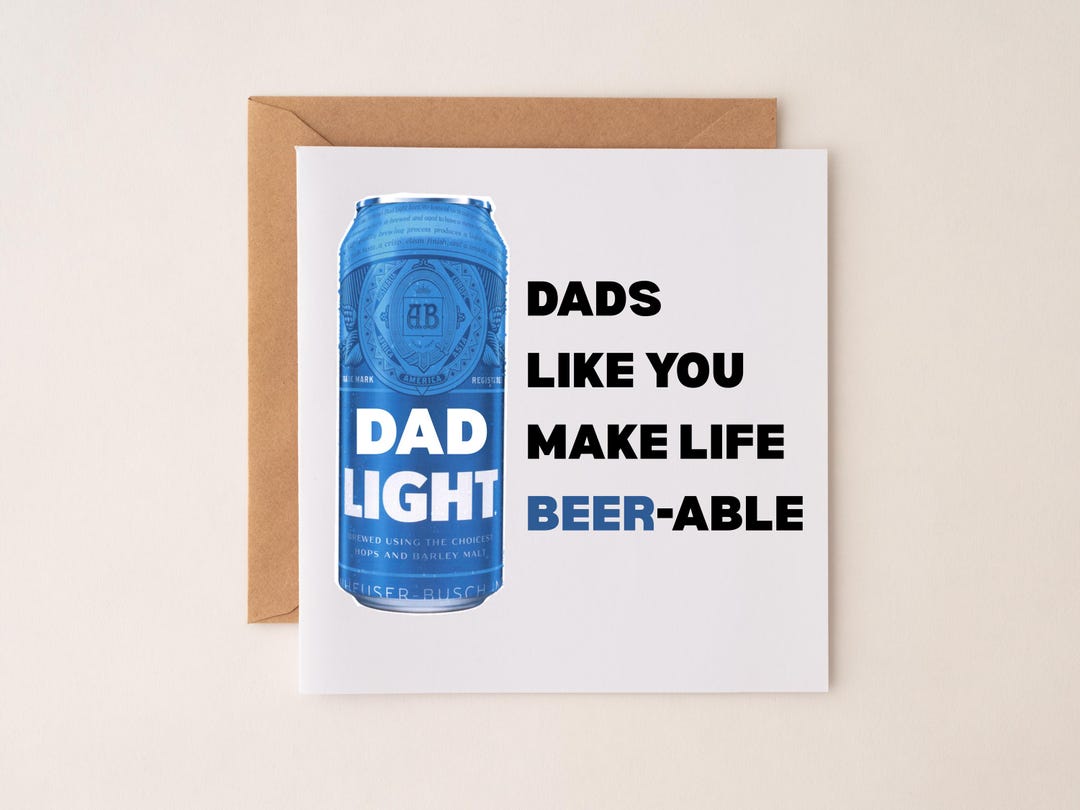 Funny Beer Fathers Day Card, Funny Birthday Card Beer Lover Dad, Funny ...