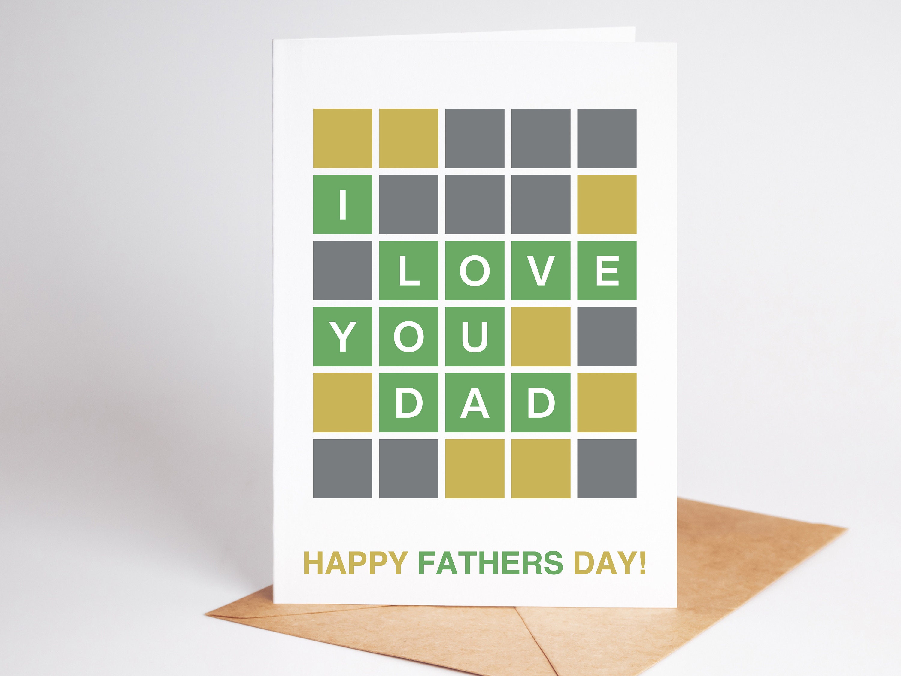Wordle Card for Fathers Day, I Love You Dad Fathers Day Card, Wordle ...