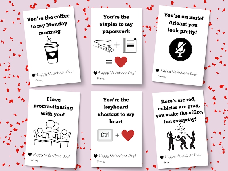 Office Valentines Cards, Funny Valentines Cards for Coworkers, Employee ...