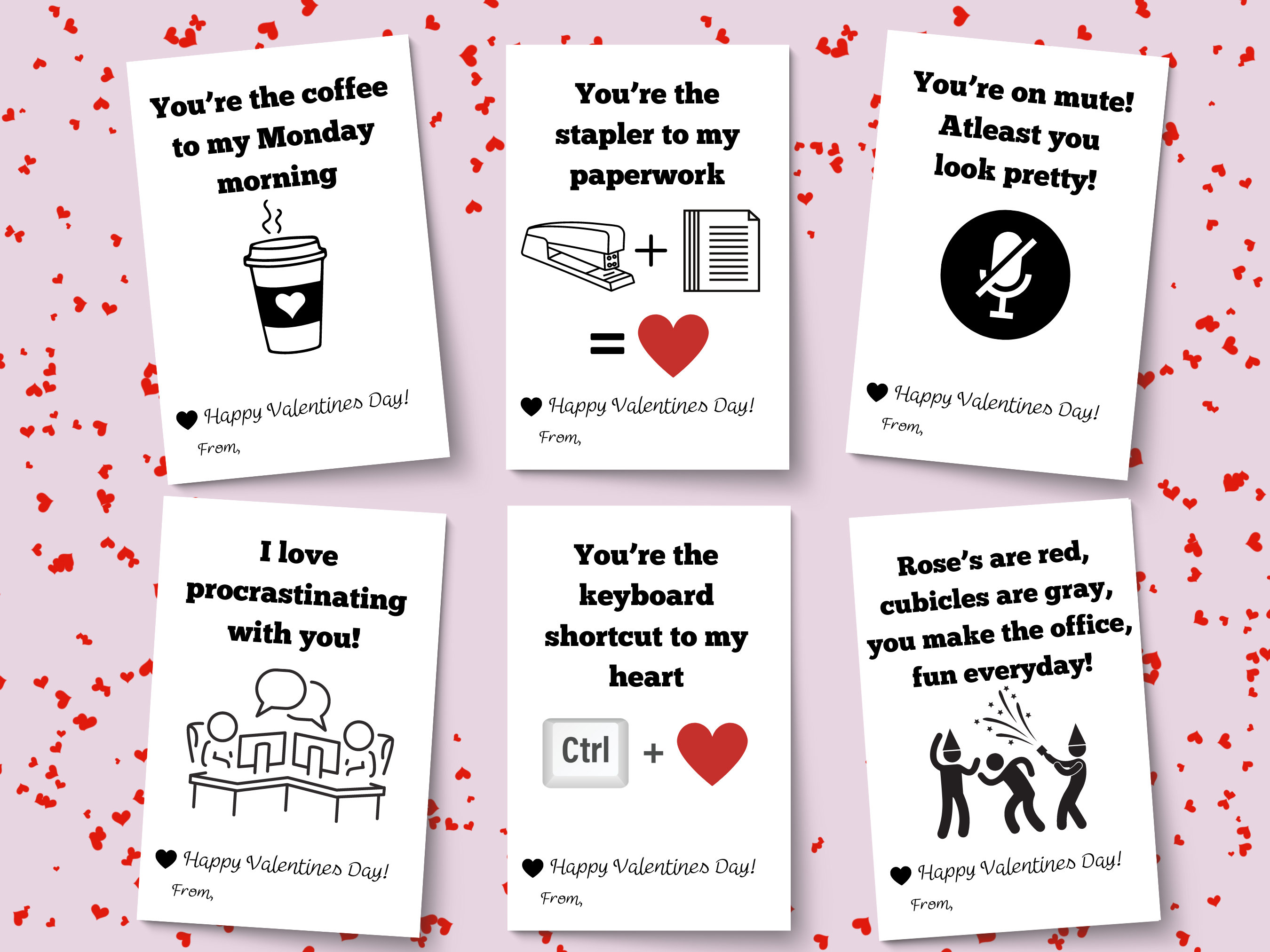 Office Valentines Cards, Funny Valentines Cards for Coworkers, Employee ...