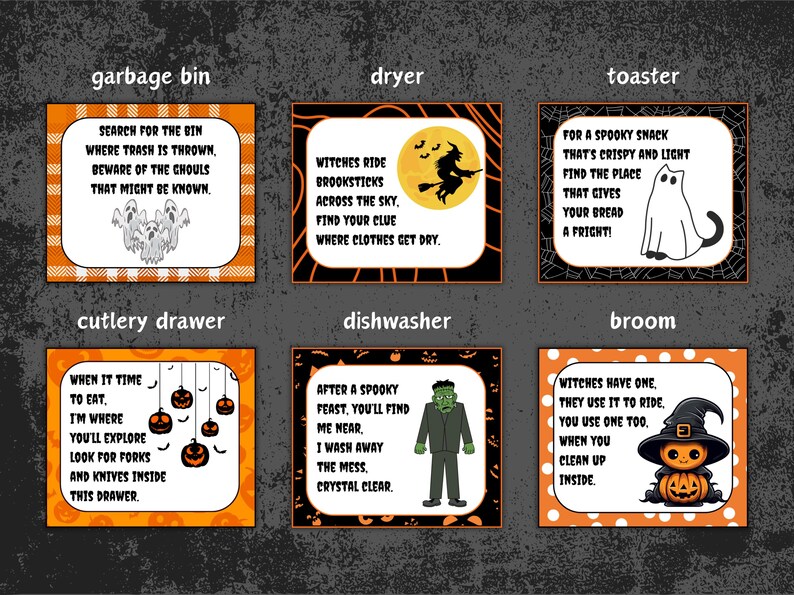 Printable Halloween Scavenger Hunt, Kids Halloween Treasure Hunt ...