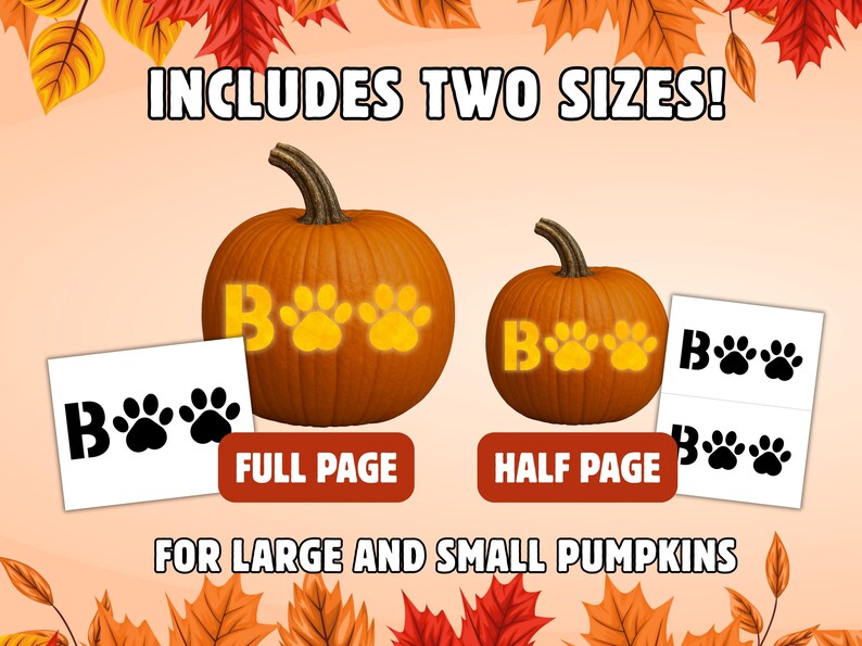 Paw Print Pumpkin Carving Template, Halloween Cat Pumpkin Carving ...