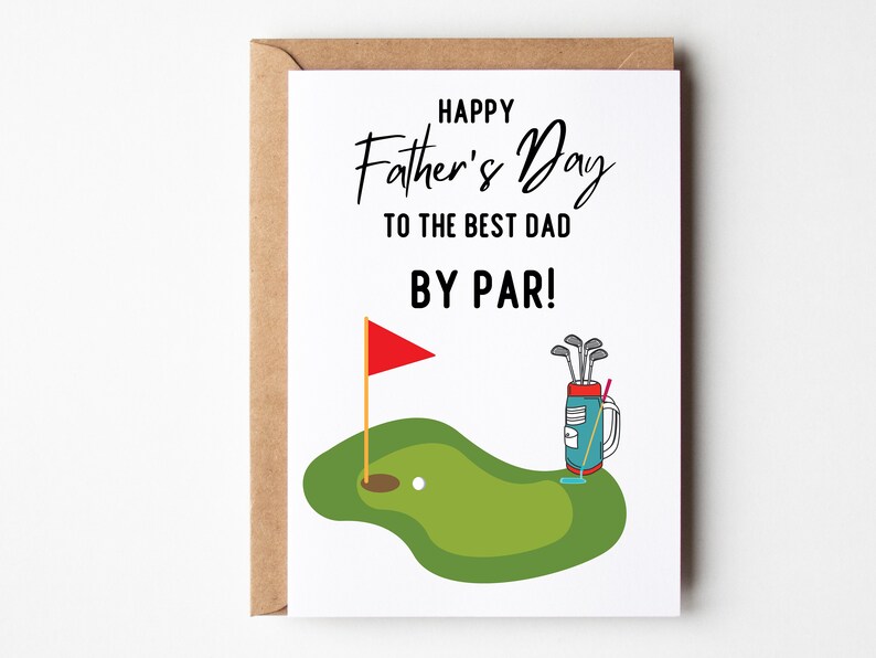 Fathers Day Card for Golf Dad, Golf Themed Card for Fathers Day, Funny ...