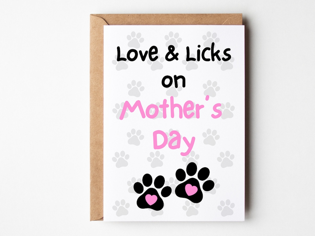 Mothers Day Card From Dog, Dog Mom Mothers Day Card, Puppy Card for Mom ...