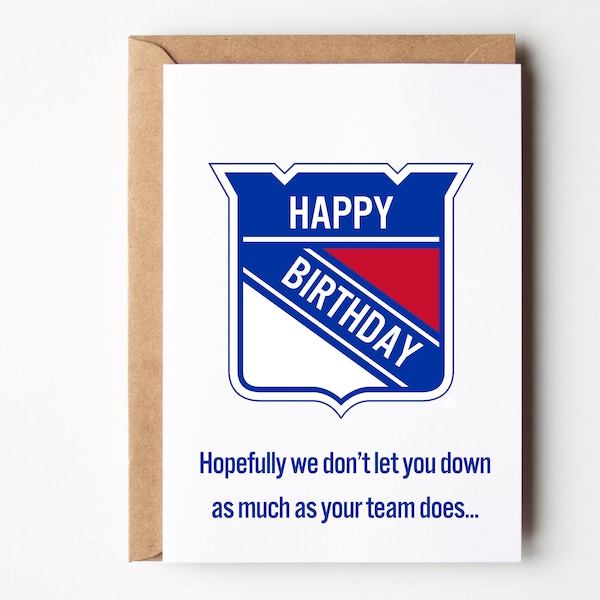 New York Rangers Birthday Card - Etsy