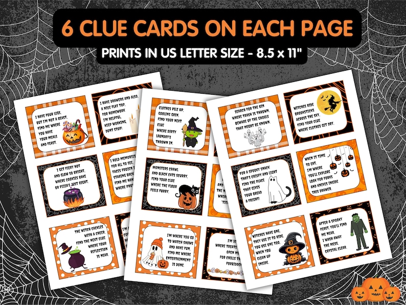 Printable Halloween Scavenger Hunt, Kids Halloween Treasure Hunt ...
