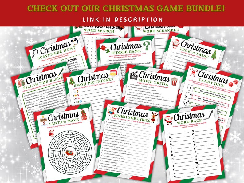 Juego imprimible de verdadero o falso para Navidad, cuestionario ...