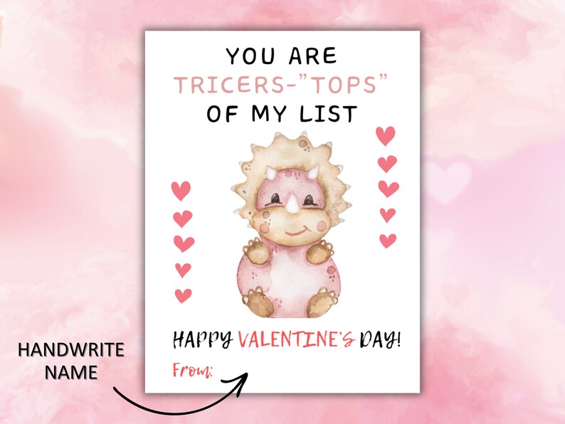 Dinosaur Valentines Day Cards for Classroom, Classroom Valentine's Day ...
