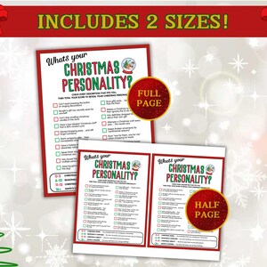 Christmas Personality Quiz Trivia, Funny Christmas Icebreaker Game ...