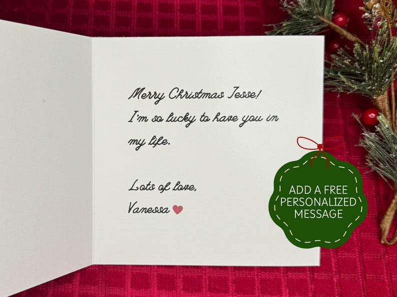 Loving Christmas Poem Card, Personal Christmas Sentiment Card ...