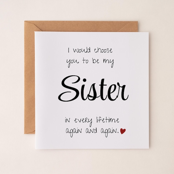 Sister Birthday Card - Etsy