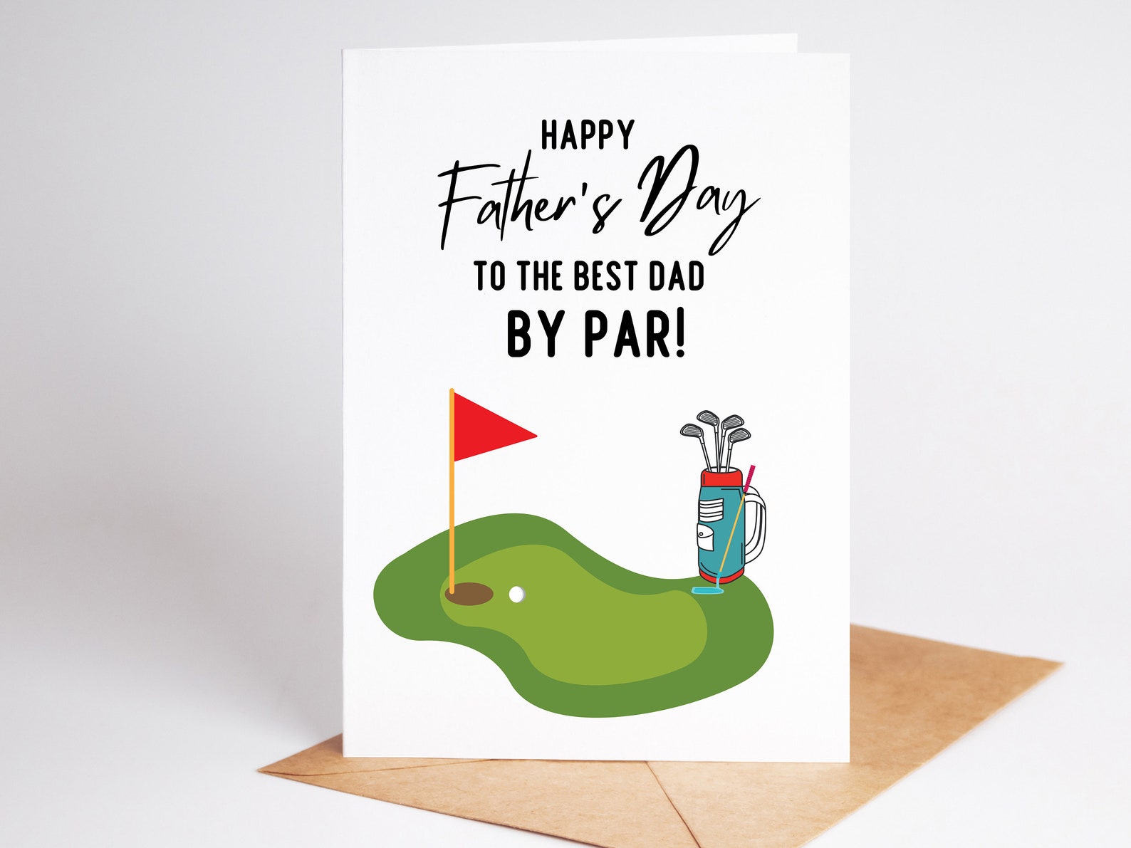 Fathers Day Card for Golf Dad, Golf Themed Card for Fathers Day, Funny ...