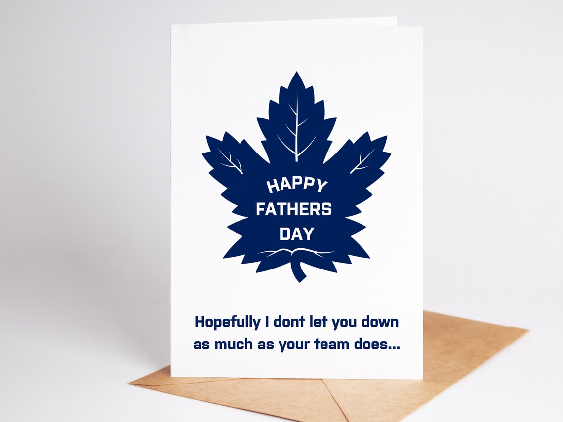 Fathers Day Card for Hockey Lover Dad, Leafs Fan Hockey Fathers Day ...